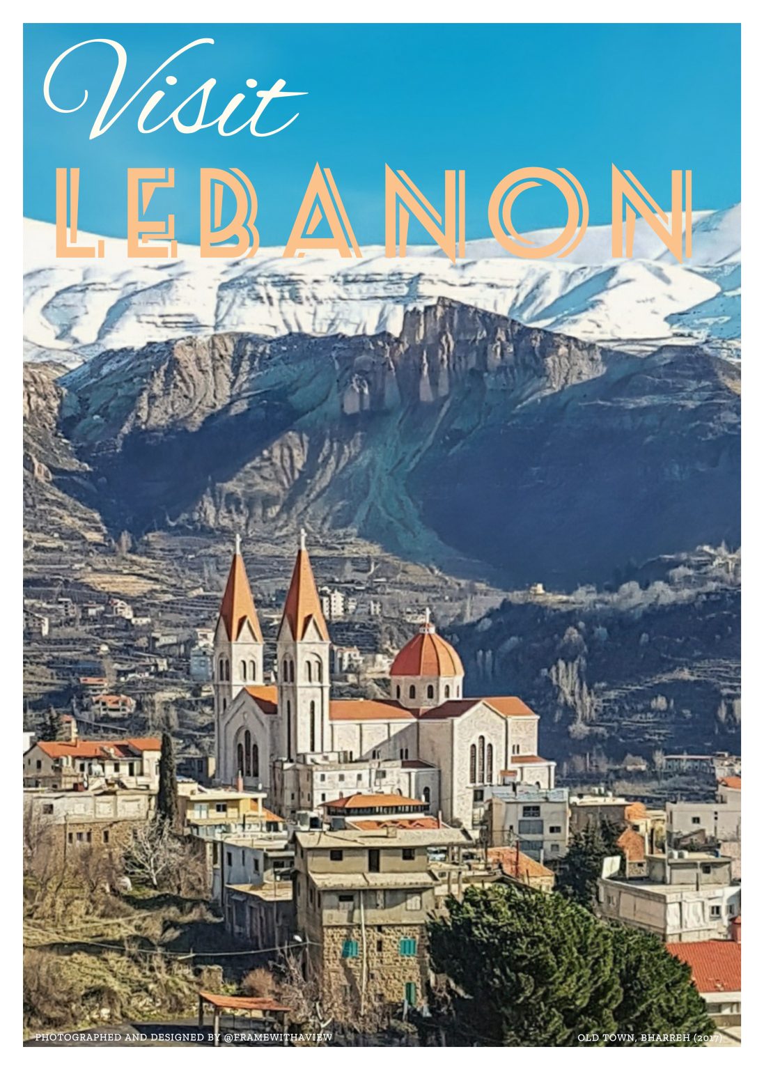 Visit Lebanon Poster Series - Bsharri | sooqbeirut | Shop Posters of ...