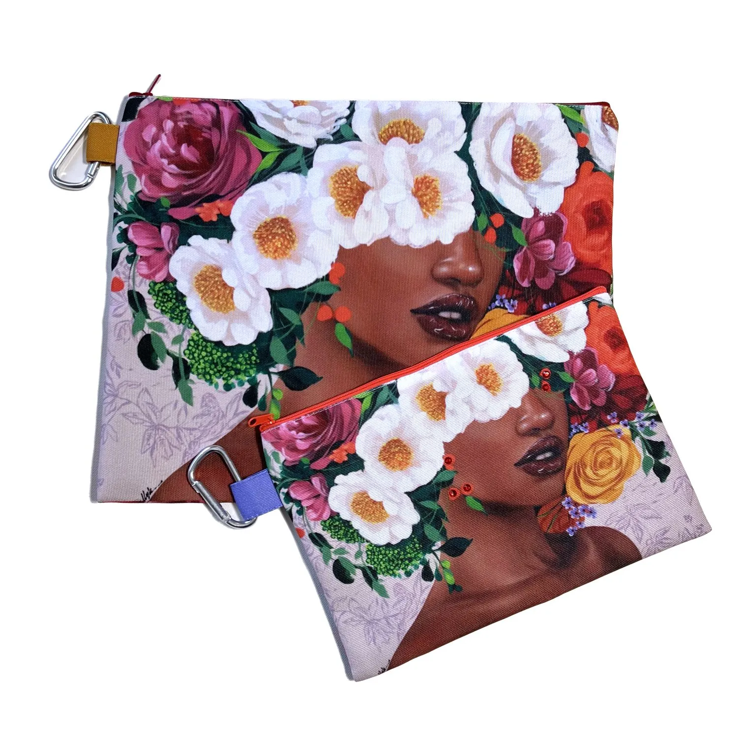 Wearable Art, Limited Edition Peony Pouch by SallyK, Dubai, UAE