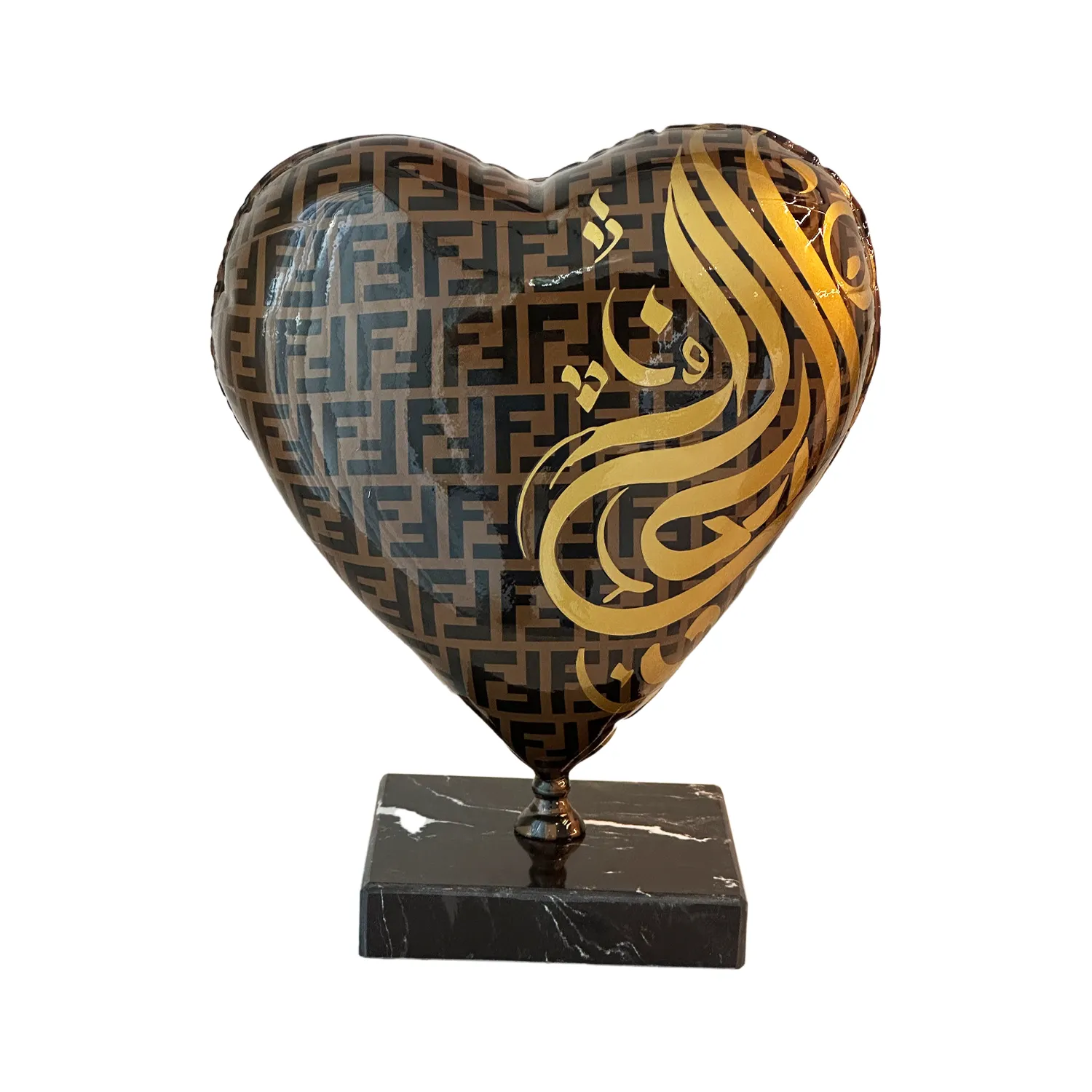 Sculptures, Fendi Calligraphy Heart by Naor, Dubai, UAE